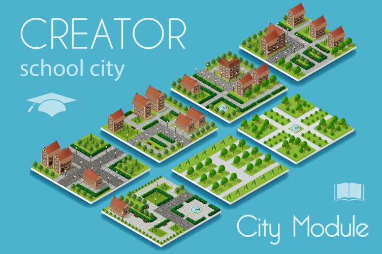 City module creator Royalty Free Vector Image - VectorStock