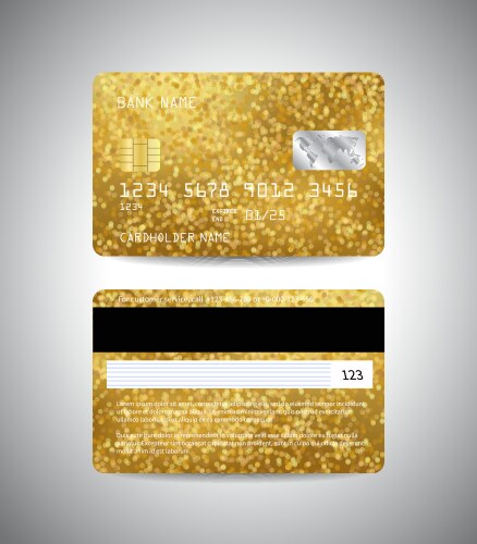 Gold silver bronze vip premium member cards Vector Image