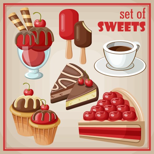 Cartoon Sweets Vector Images (over 570,000)