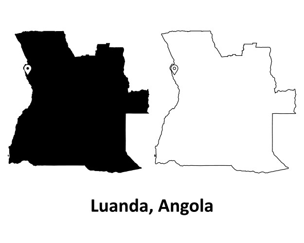 Luanda angola map Vector Images & Graphics for Commercial Use | VectorStock