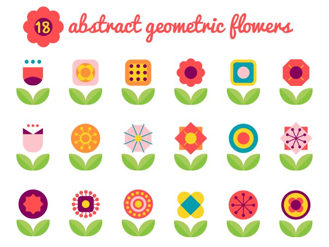 Geometric Flower Vector Images (over 210,000)