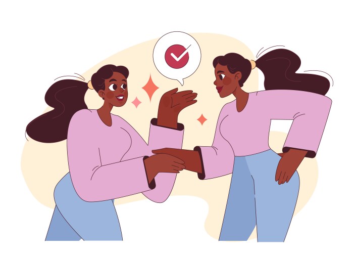 Authenticity set positive psychology personality Vector Image