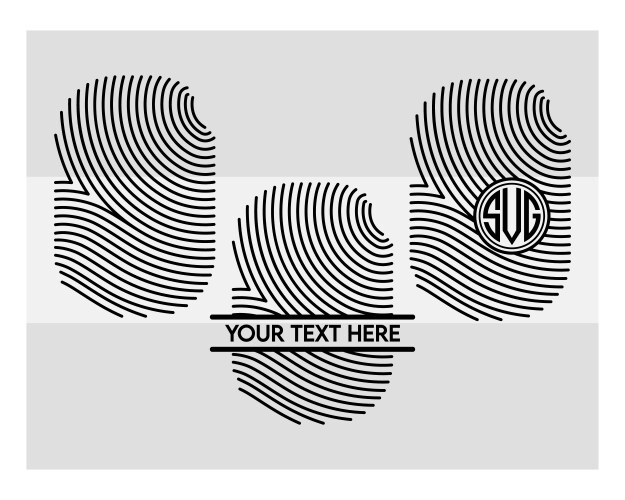Fingerprint svg silhouette scanner Royalty Free Vector Image