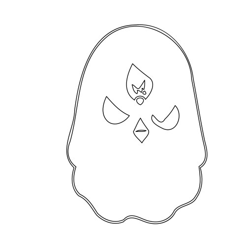 Ghost halloween scary outline sketch Royalty Free Vector