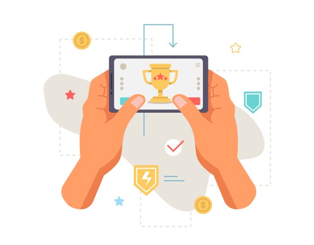 Download message smartphone mobile screen Vector Image