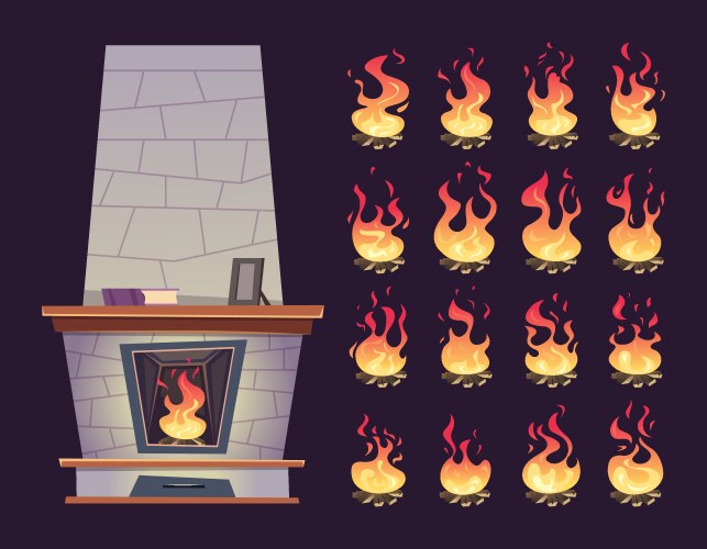 Cartoon Fireplace Vector Images (over 7,700)