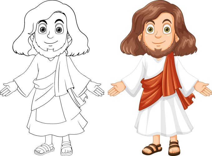 Jesus Outline Drawing Vector Images (over 2,600)