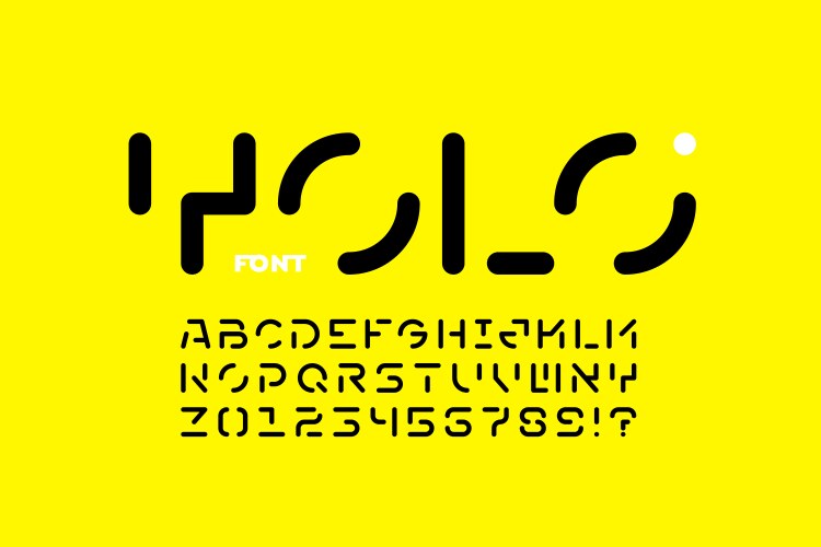 Minimalistic style modern font Royalty Free Vector Image