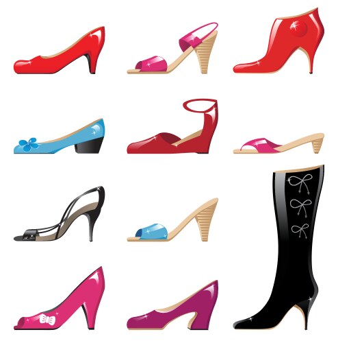 Women shoes Royalty Free Vector Image - VectorStock