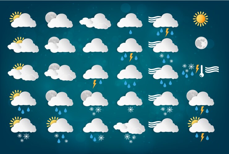 Weather background icon Royalty Free Vector Image