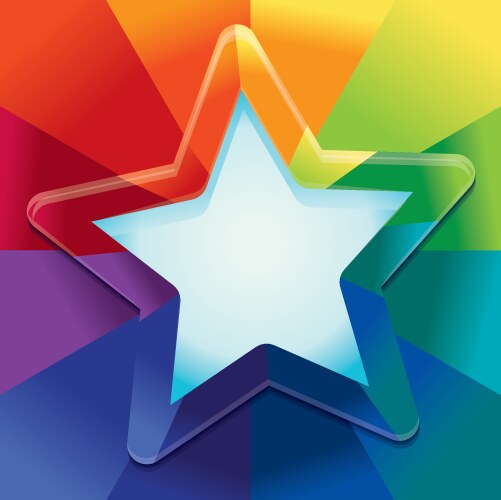 Rainbow star Royalty Free Vector Image - VectorStock