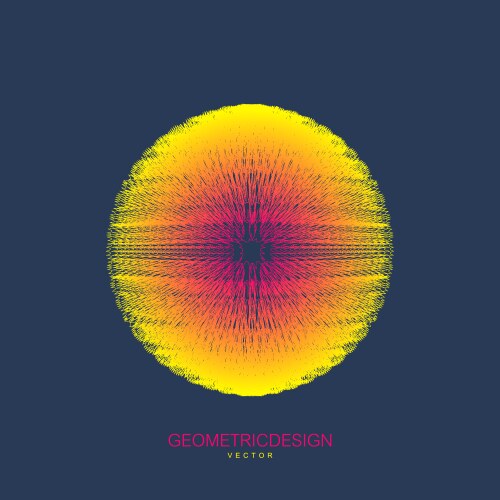 Big Data Visualization Circular Multicolored Vector Image