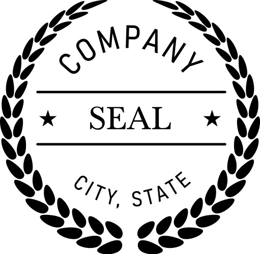 Official corporate seal Royalty Free Vector Image