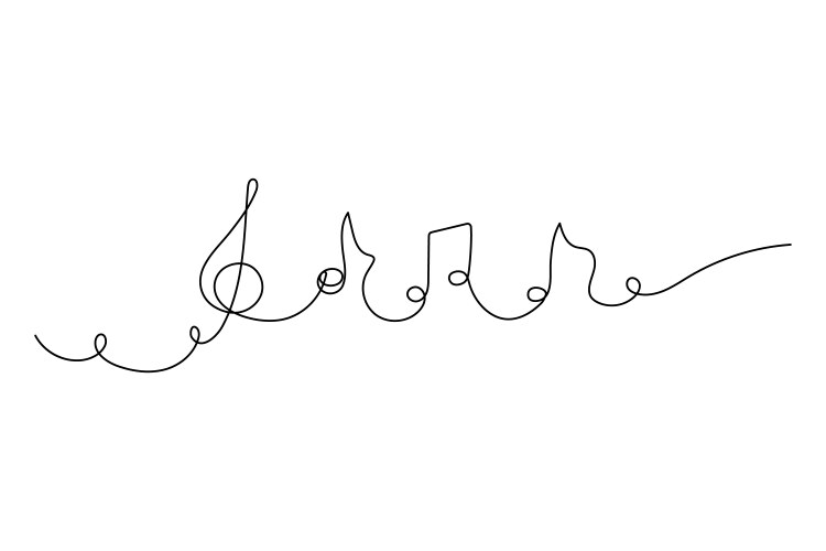 Continuous Line Music Note Vector Images (over 770)