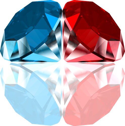 Ruby red angular heart icon Royalty Free Vector Image