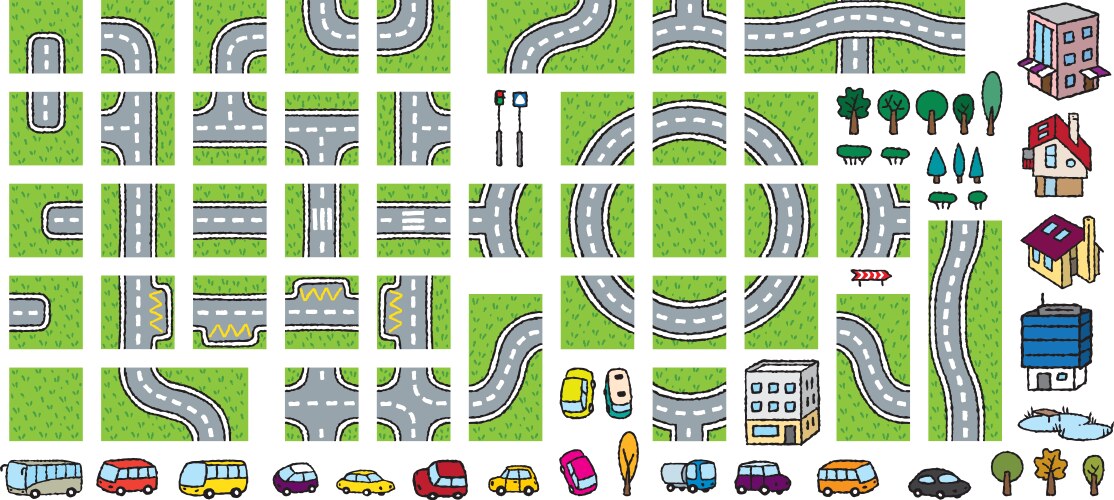 Kids town map Vector Images & Graphics for Commercial Use | VectorStock