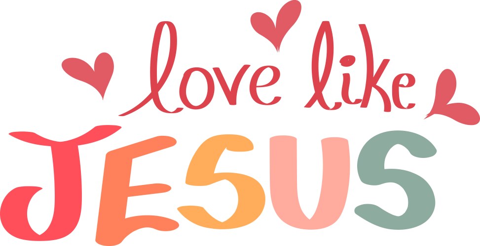 Christian typography design for sticker Royalty Free Vector