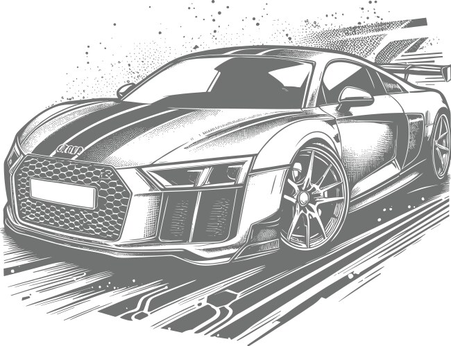 Two car collections outline coloring pages Vector Image