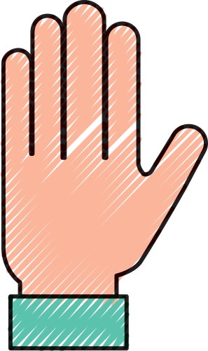 Hand human lifting Royalty Free Vector Image - VectorStock