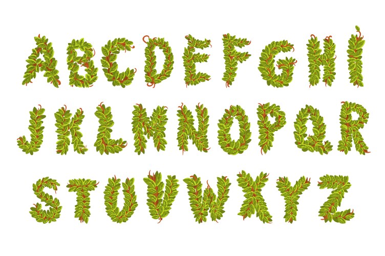 Leaves Alphabet Vector Images (over 11,000)
