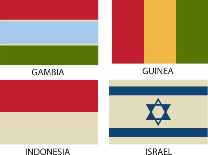 National flags symbol Royalty Free Vector Image