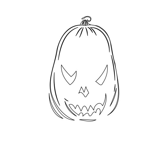 Ghost halloween scary outline sketch Royalty Free Vector