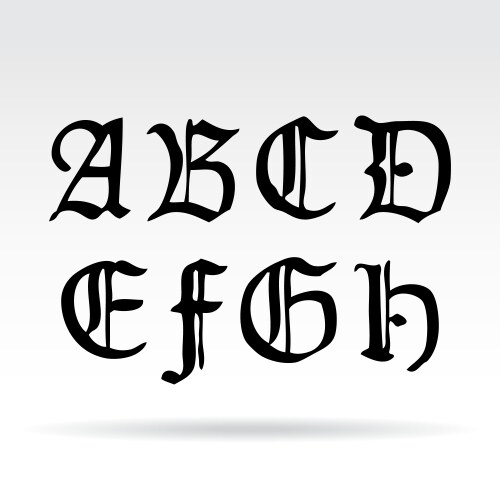 Decorative small letters Royalty Free Vector Image