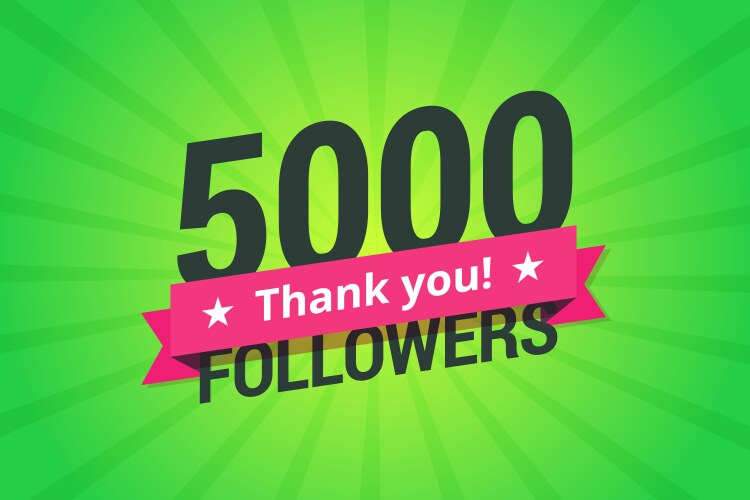 50000 followers Royalty Free Vector Image - VectorStock