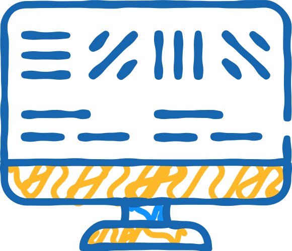 Color blindness test ophthalmology icon doodle Vector Image