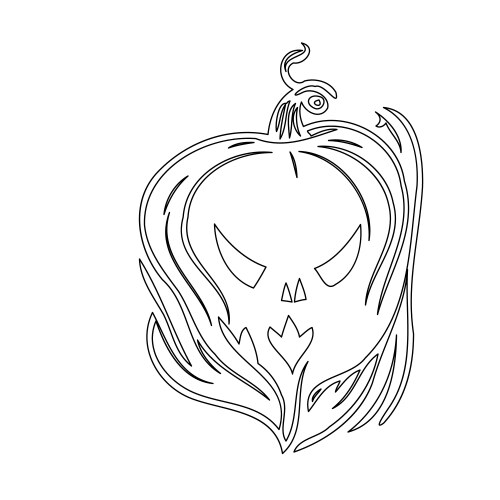Ghost halloween scary outline sketch Royalty Free Vector