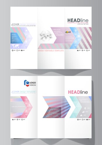 Tri-fold brochure business templates on both sides
