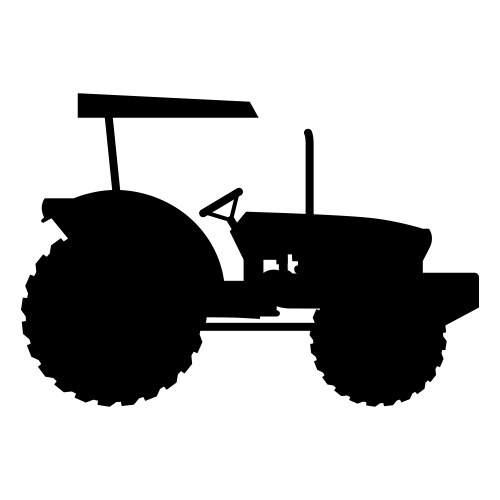 Farmer tractor silhouette Royalty Free Vector Image