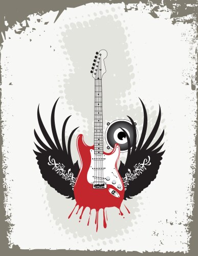 Skull guitar Royalty Free Vector Image - VectorStock