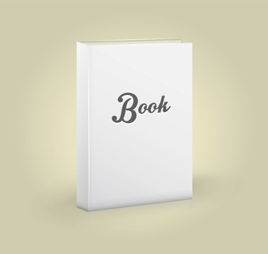Front view of blank book Royalty Free Vector Image