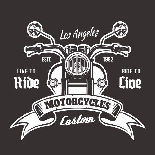 Motorcycles and bikers black elements Royalty Free Vector