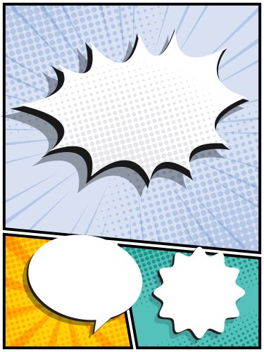 Colorful comic book pop art cartoon layout Vector Image