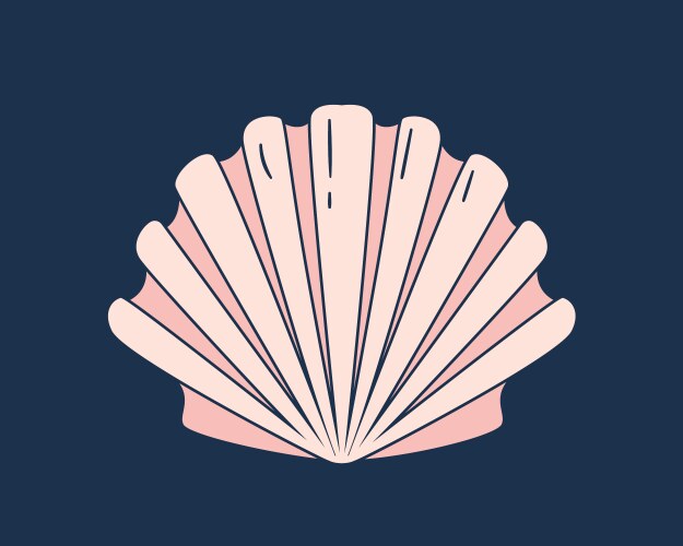 Seashell doodle concept Royalty Free Vector Image