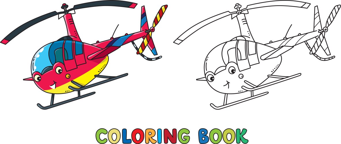 Cartoons helicopter Royalty Free Vector Image - VectorStock