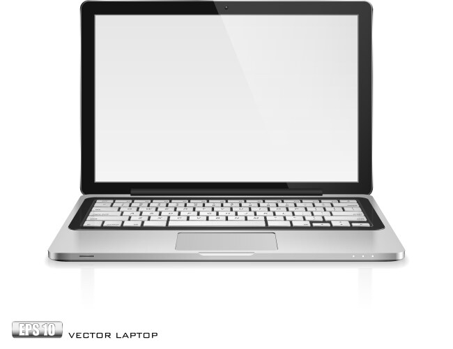 Laptop notebook computer on modern gradient Vector Image