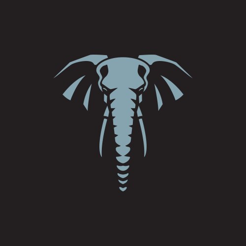 Elephant sign logo emblem -05 Royalty Free Vector Image