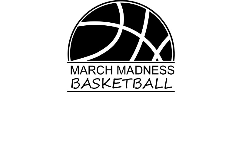 Basketball basket and ball icon outline Royalty Free Vector