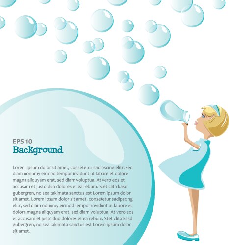 Blowing bubbles Royalty Free Vector Image - VectorStock