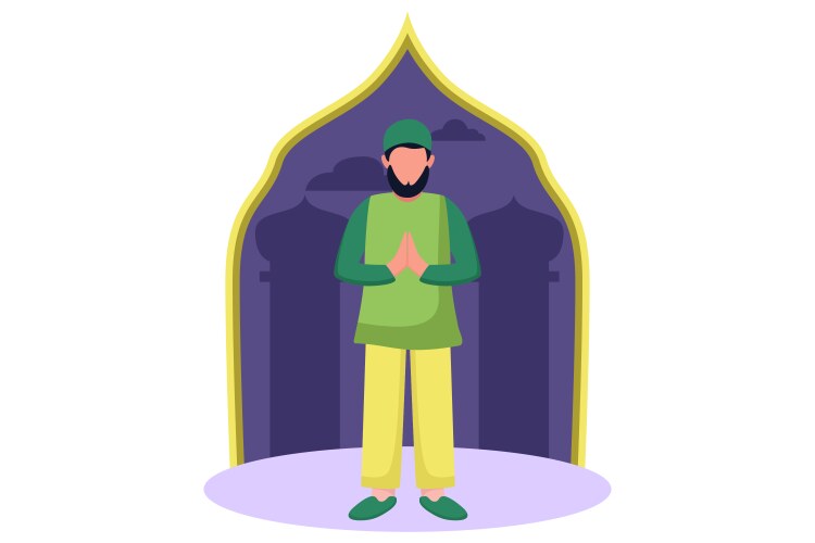 Ramadan flat design Royalty Free Vector Image - VectorStock