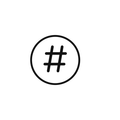 Black Hashtag Vector Images (over 4,800)