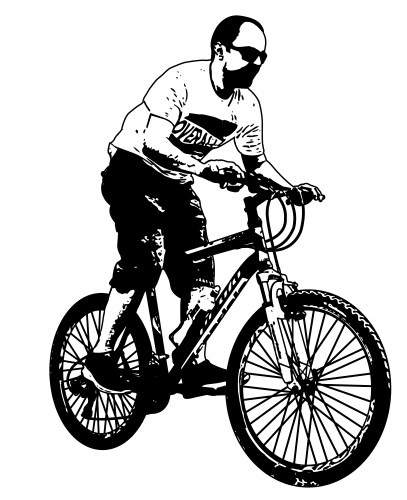Full suspension mtb scheme Royalty Free Vector Image
