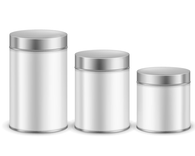 Tin can mockup Royalty Free Vector Image - VectorStock