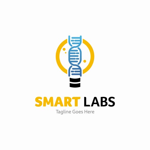 Lab smart logo design concept science for school Vector Image
