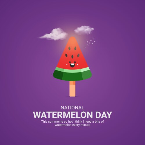 National give something away day creative ads Vector Image