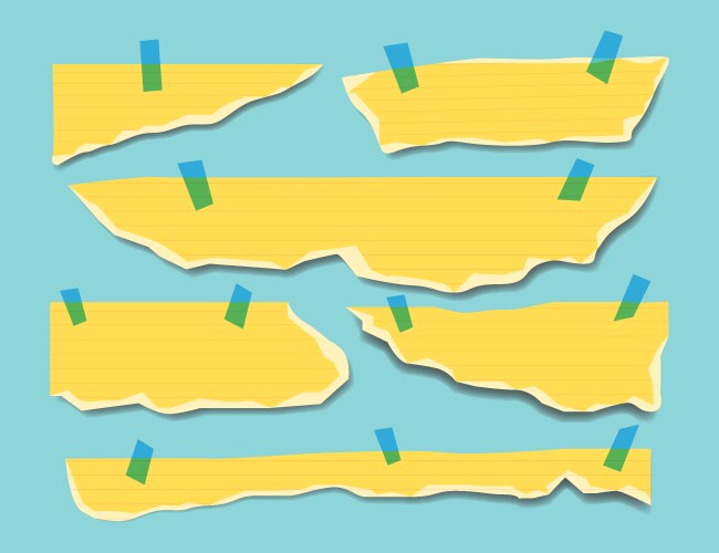 Realistic torn papers collection Royalty Free Vector Image