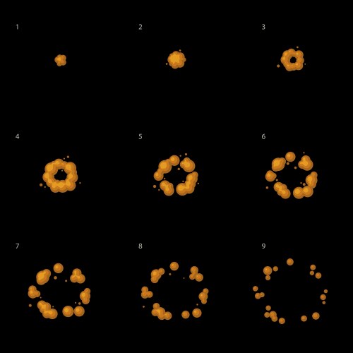 Cartoon disappear explode bomb explosion Vector Image